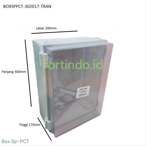 BOX PANEL SP-PCT-302017 TRANSPARAN 30X20X17 PLASTIK ENCLOUSURE FORT ...