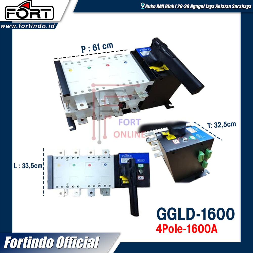 Cos motorized FORT ATS 1600A 4P Change Over Switch motor Panel ATyS ...