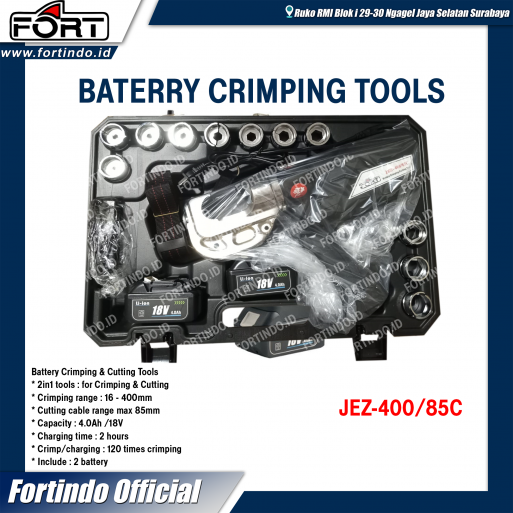 Battery Crimping dan Cutting Tools JEZ-400/85C Merk FORT – fortindo.id