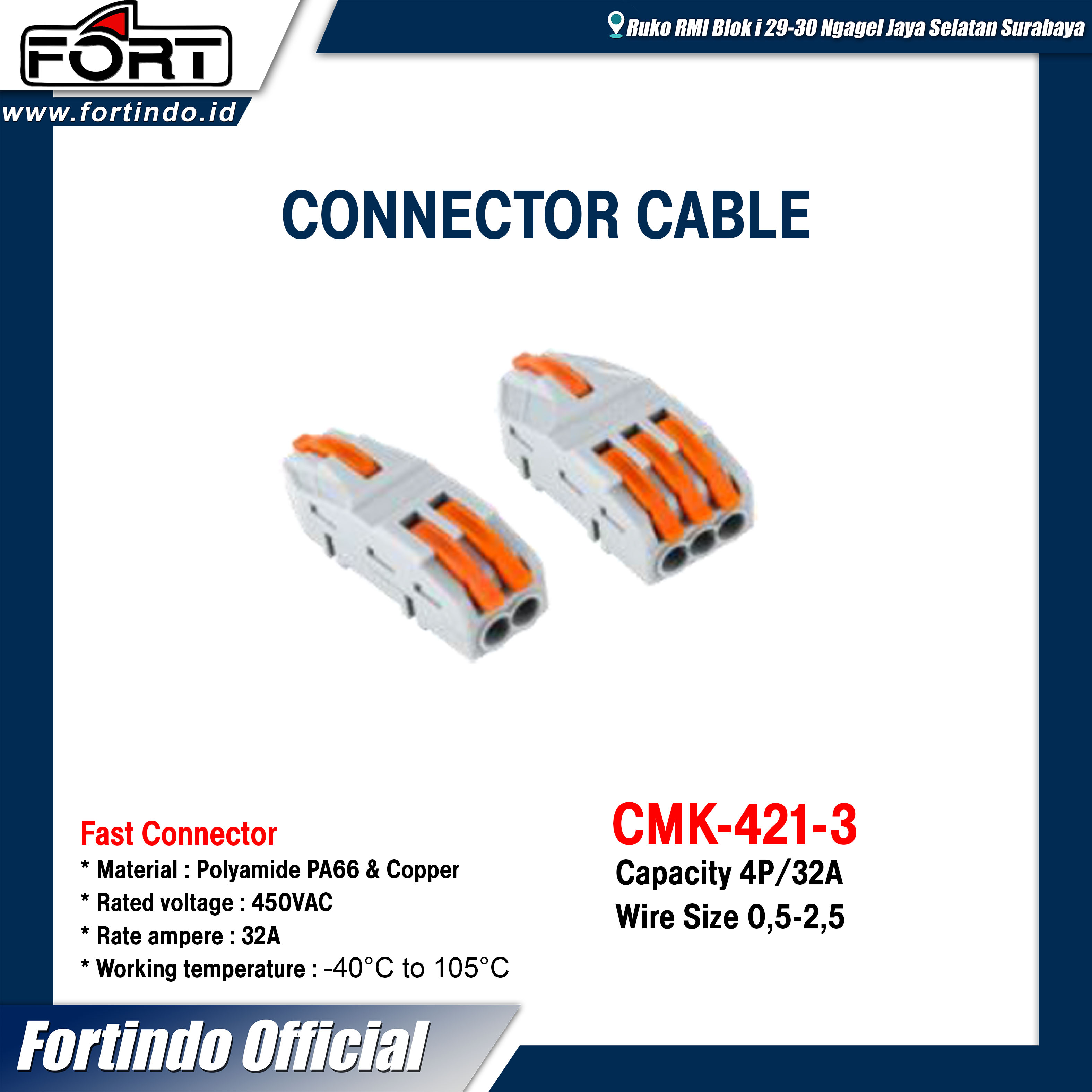 Fast Connector CMK-421-3 Merk FORT – fortindo.id